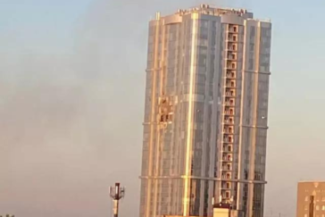 A Drone Crashes Into Russia's 38- Storey Building in Saratov